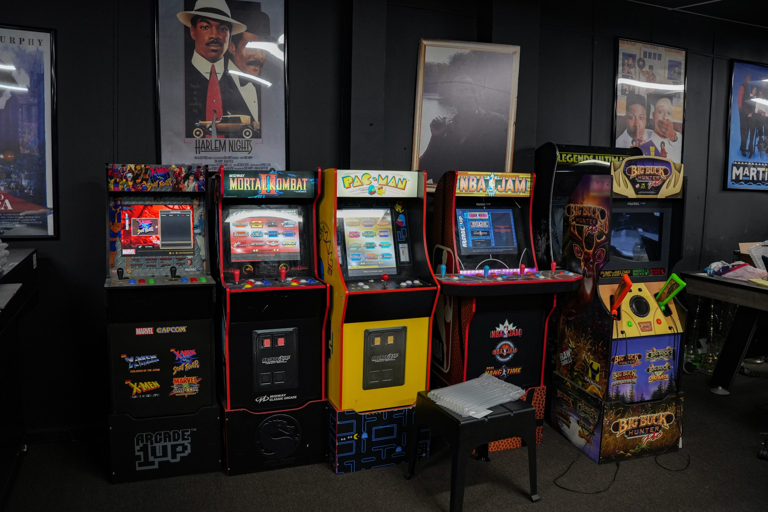 Old school coin based video game machines (infortunately not for
